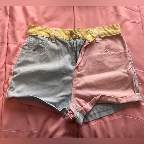 Forever 21 | Shorts | Cute Pastel Retro Color Block Shorts Like New ...